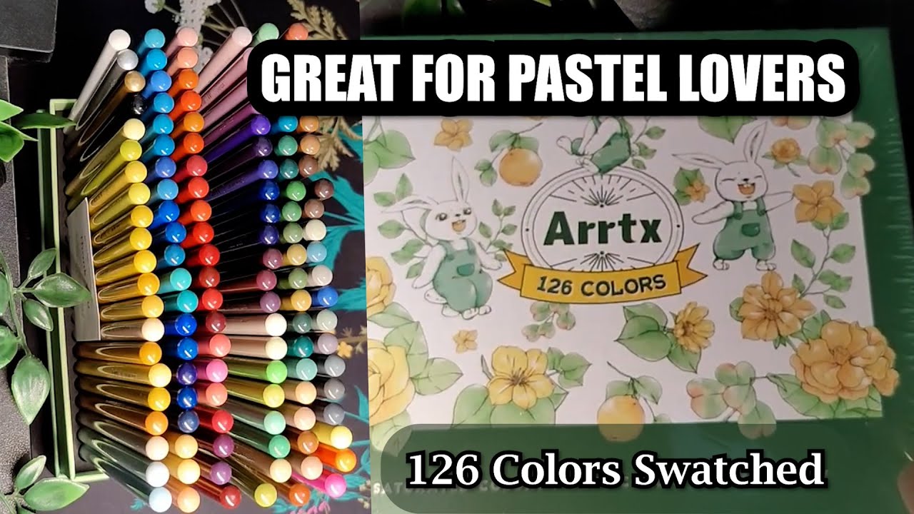 Arrtx 126 Colored Pencils – Swatch & Prismacolor Comparison - YouTube