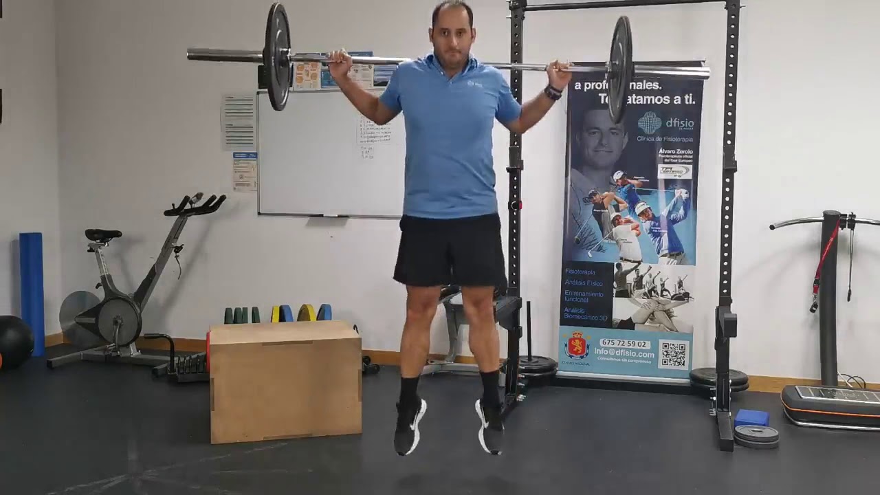 Salto vertical con barra Barbell Vertical jump - YouTube