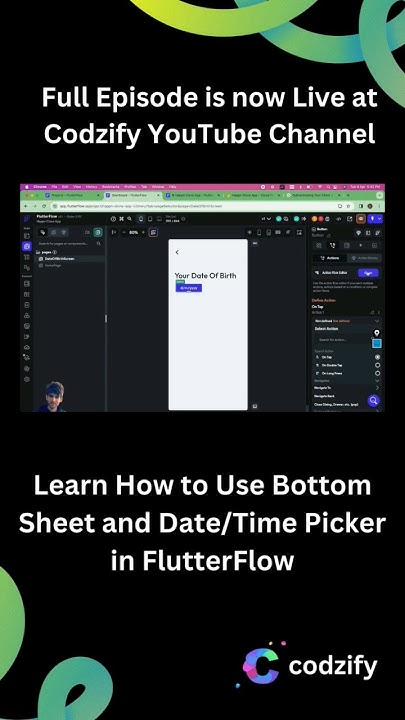 Learn how to use Bottom Sheet and Date/Time Picker in FlutterFlow - FlutterFlow Shorts - YouTube