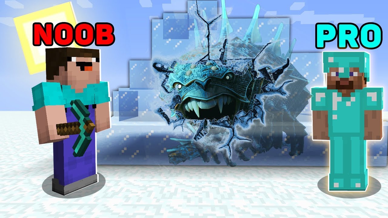Minecraft NOOB vs PRO : ICE SCARY MONSTER! in Minecraft! Animation ...
