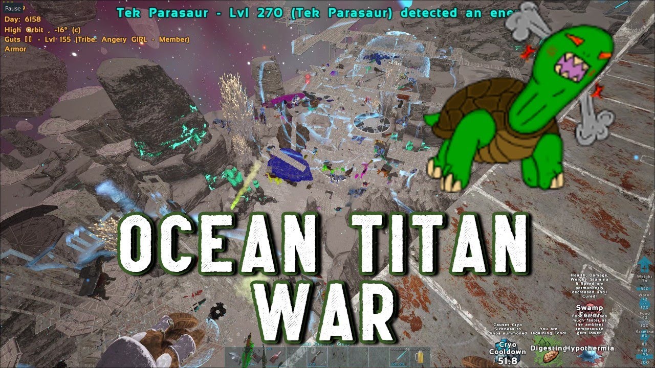 MEGA TRIBES OCEAN TITAN WAR | Ark Official PVP 🍭 - YouTube