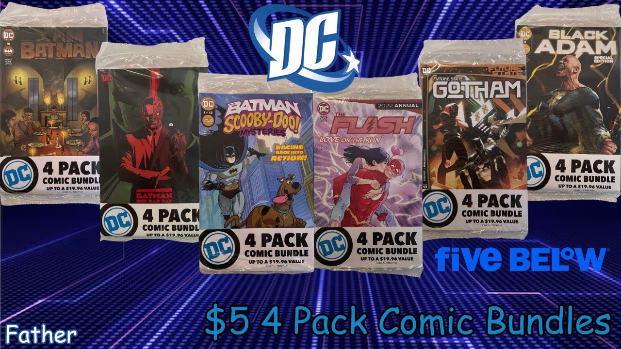 6 DC 4 Pack Comic Bundles from Five Below Opening | $19.96 Value for $5 ...
