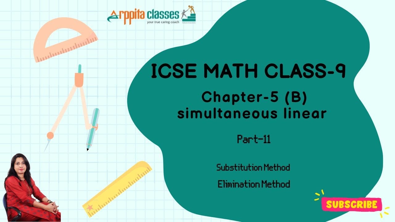ICSE Class-9 | Maths | Chapter - 5 Simultaneous Linear Equation - YouTube