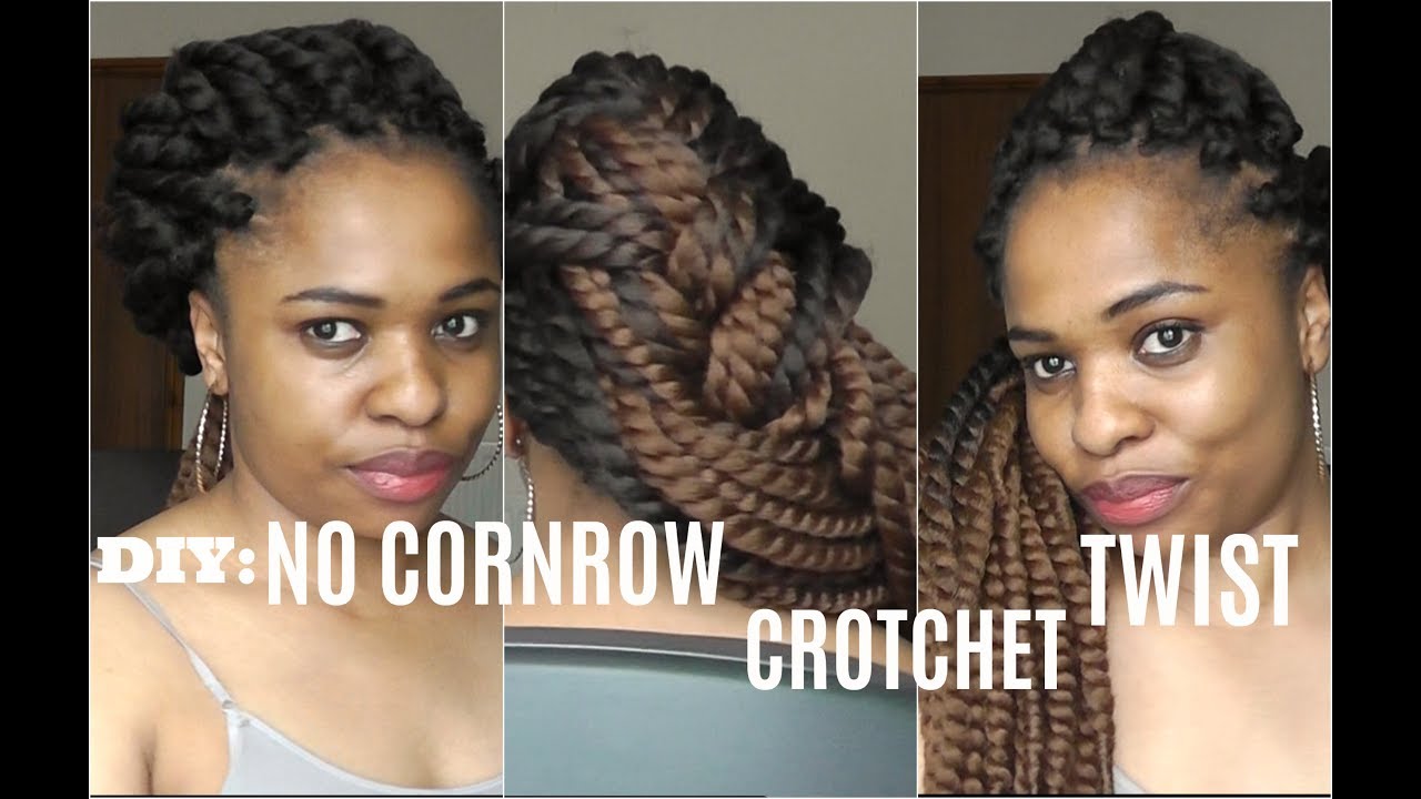 💇🏽 NO CORNROWS SINGLE CROCHET TWISTS - YouTube