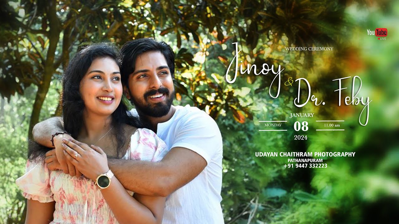 WEDDING CEREMONY || JINOY & Dr.FEBY || 08.01.2024 11.00 AM | UDAYAN ...