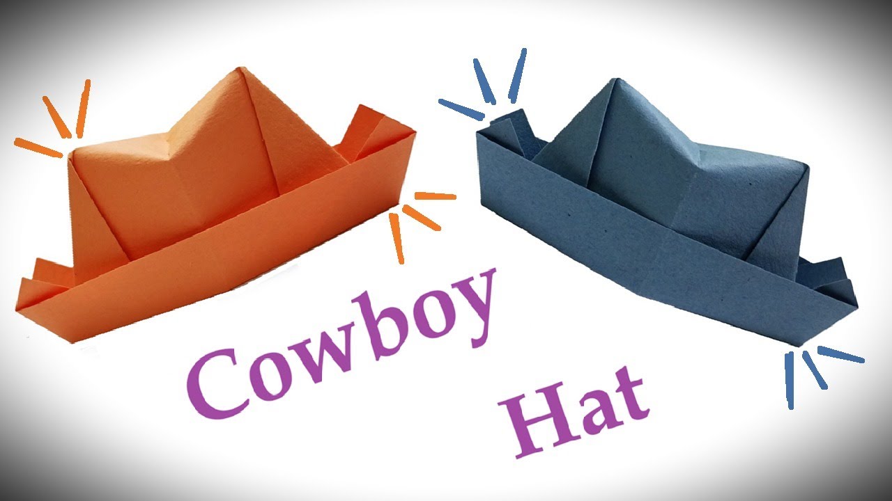 Make tiny COWBOY HAT with a paper | Easy Origami tutorial - YouTube