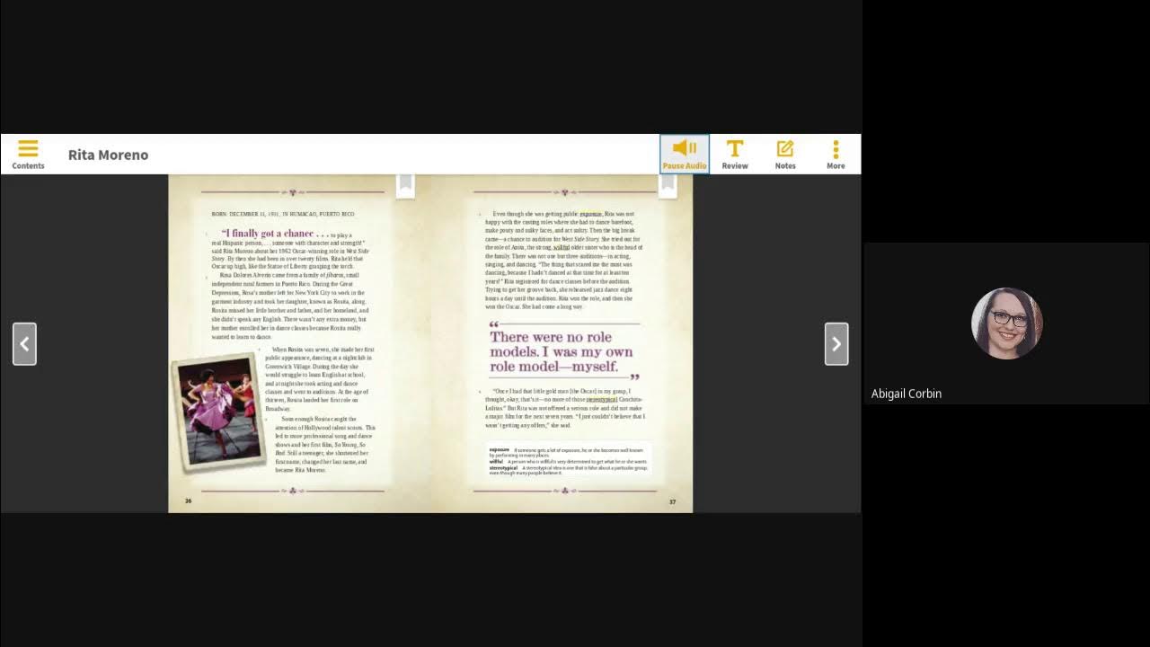 HMH Into Reading Module 6 Week 2 - Rita Moreno - YouTube