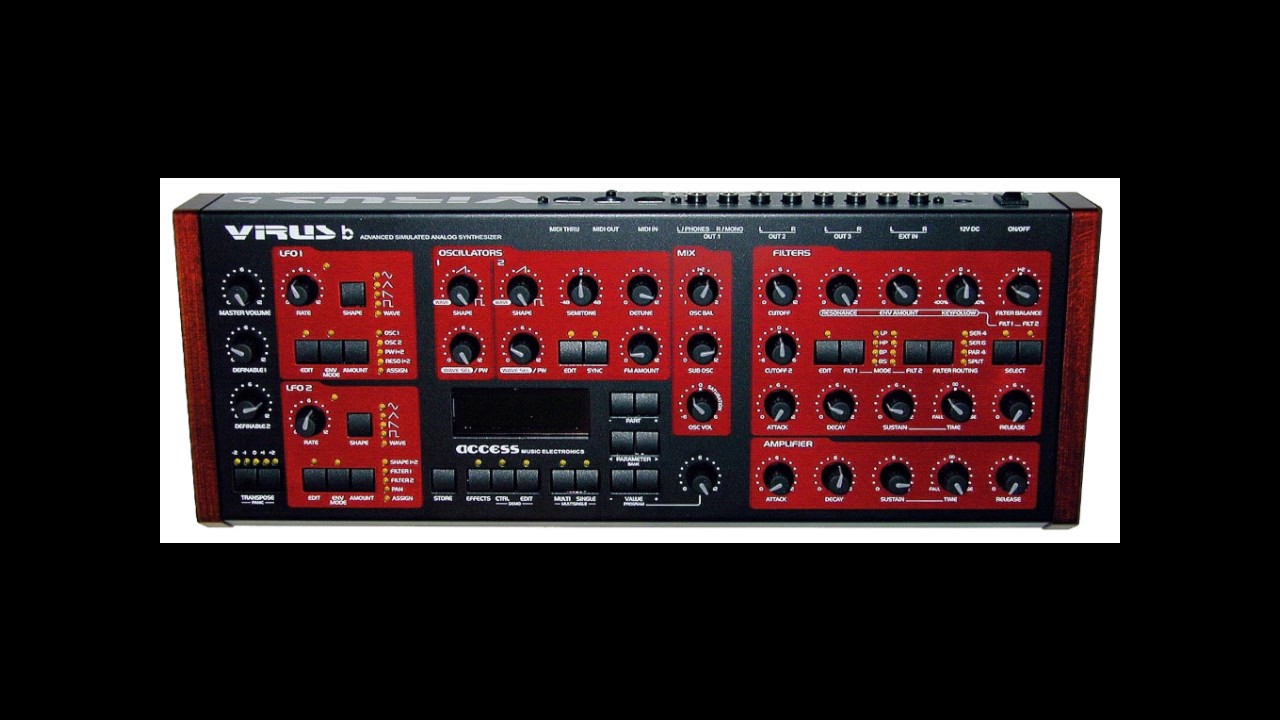 Access Virus B / KB demo: pulses, plays 'n sounds - YouTube