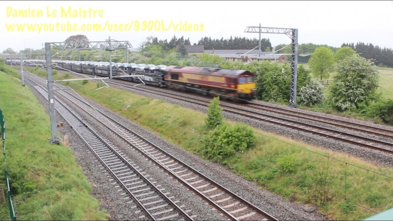 Class 66 66050 EWS Toyota Car Train 66003 & 66607 Midland Main Line ...