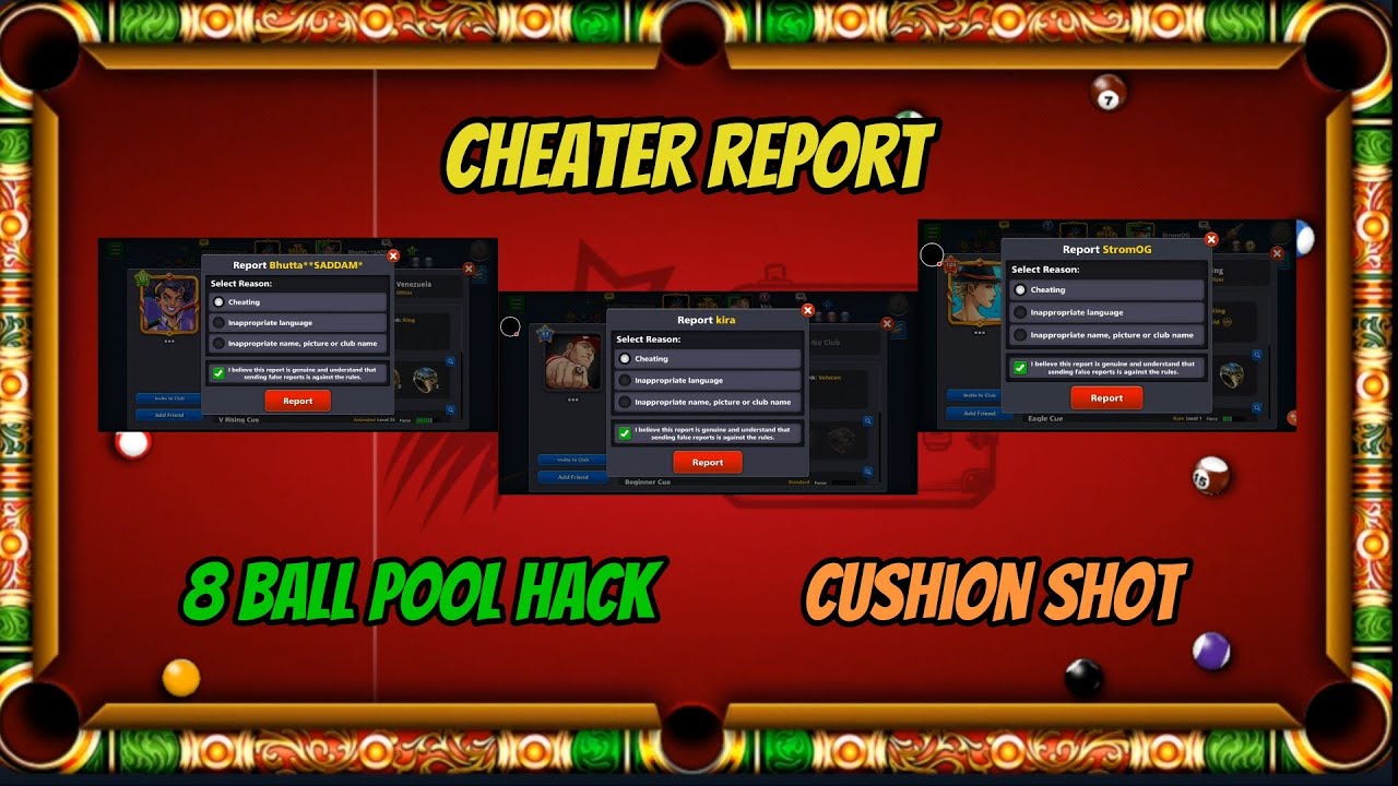 Towards 1 billion - Hack 8 Ball Pool x Cheater Report - YouTube