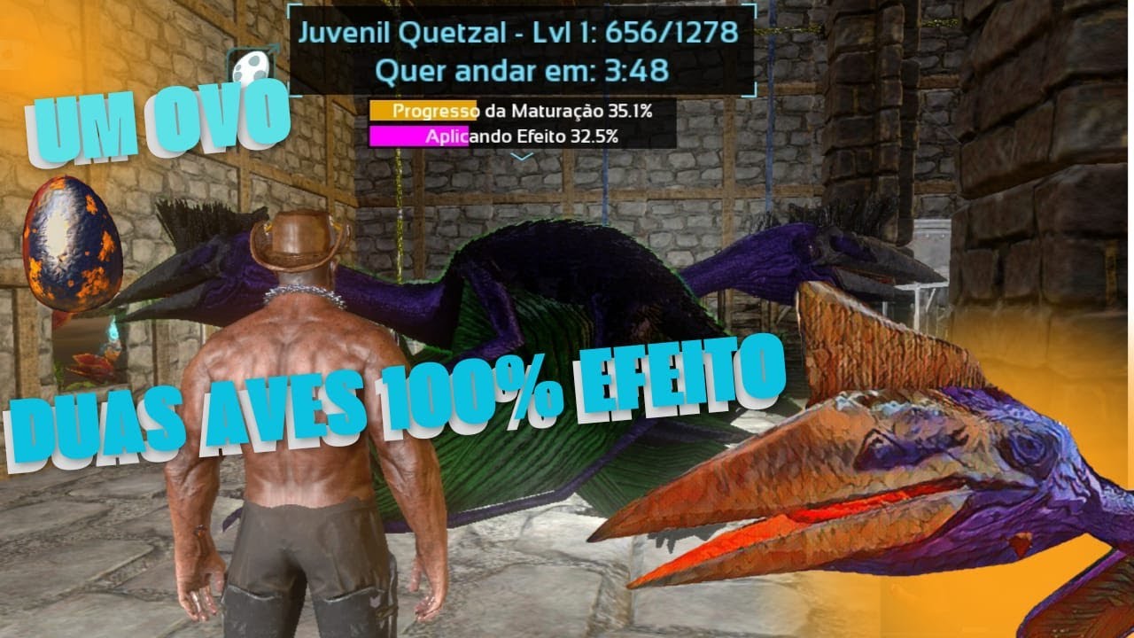 ARK Mobile - um ovo e duas aves 100% efeito aplicado - YouTube