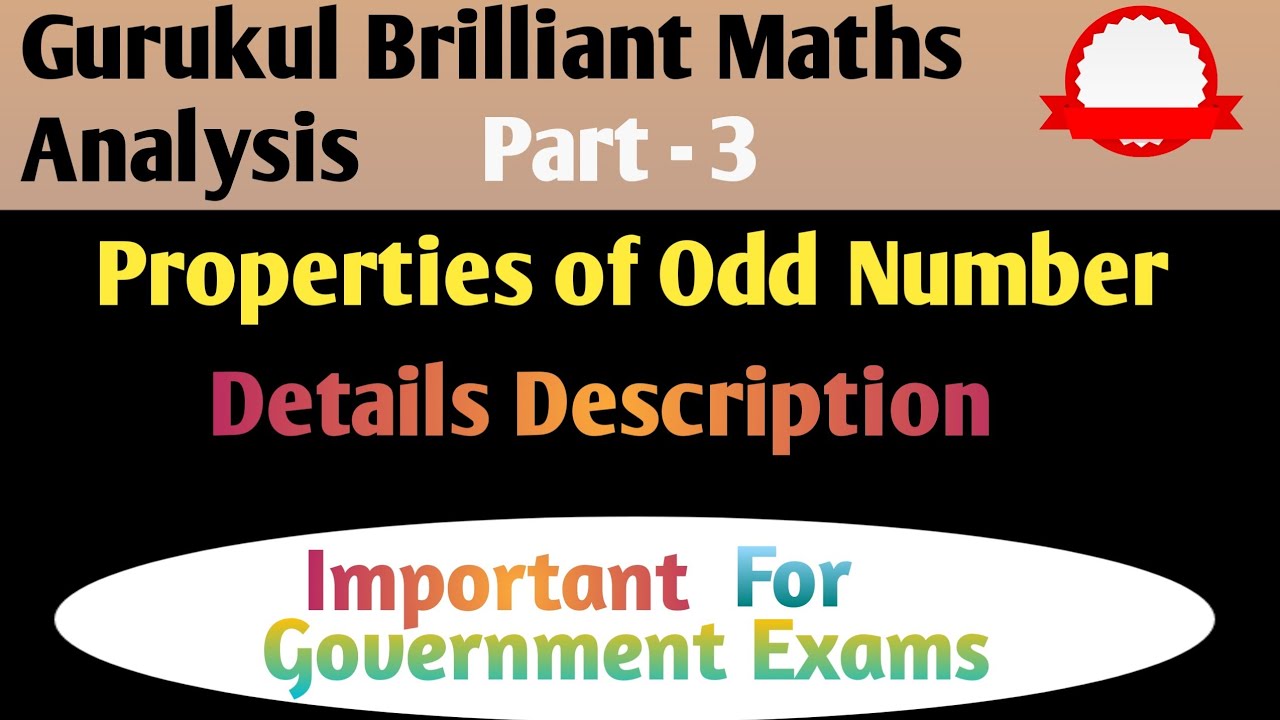 Why Odd Numbers Multiplying Always Equal Odd Numbers| Odd Number ...