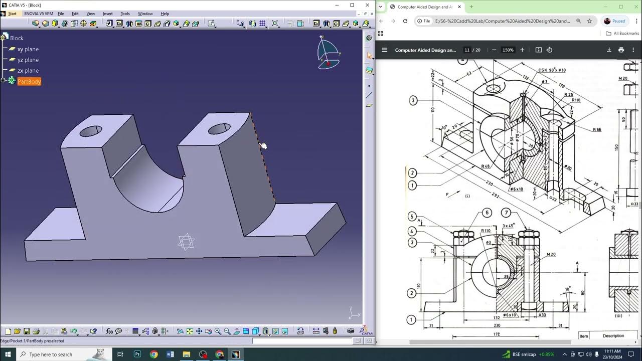 Plummer Block Modelling and Assembly using Catia - YouTube