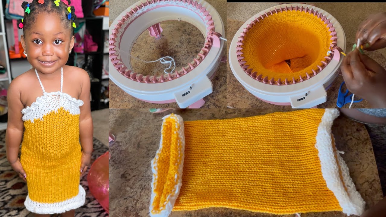 MADE MY FIRST KNITTING DRESS ON SENTRO KNITTING MACHINE - YouTube