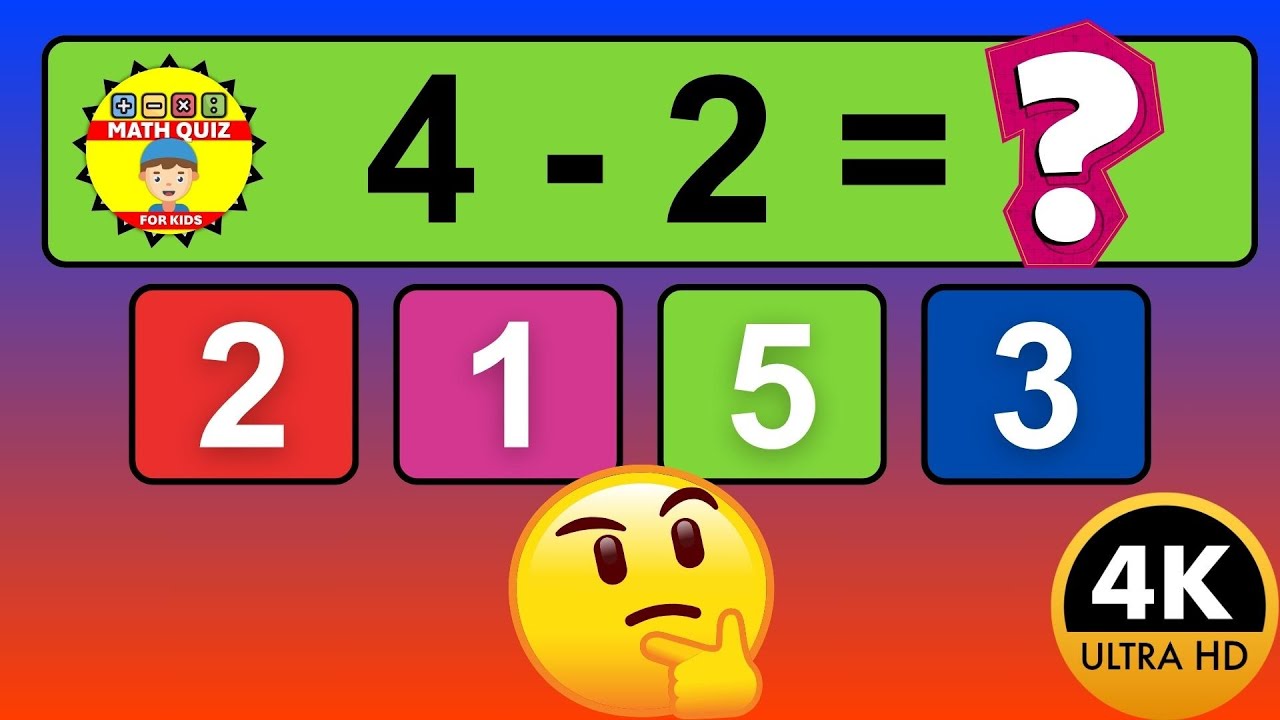Can You Solve These 20 FUN One Digit SUBTRACTION Questions for KIDS ...