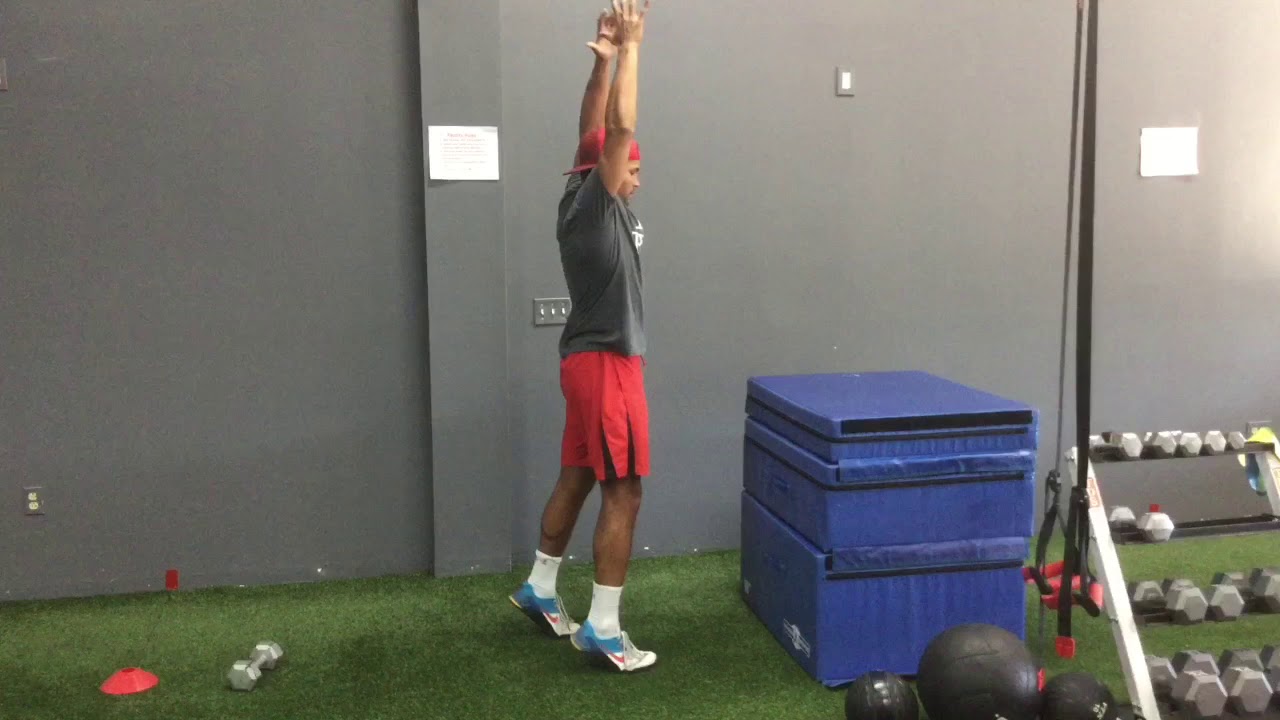 Split Stance Drop to Box Jump - YouTube