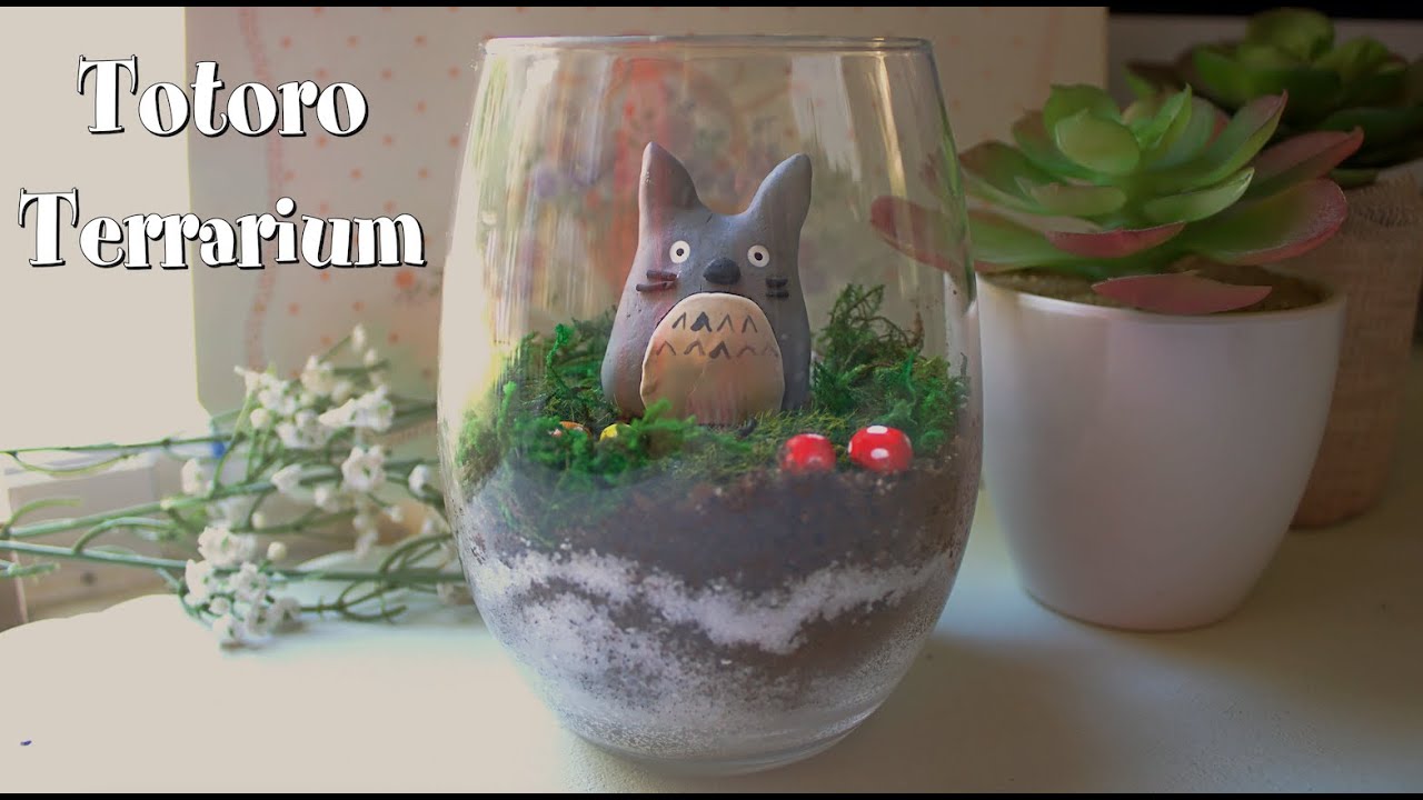 totoro terrarium gift from scratch - YouTube