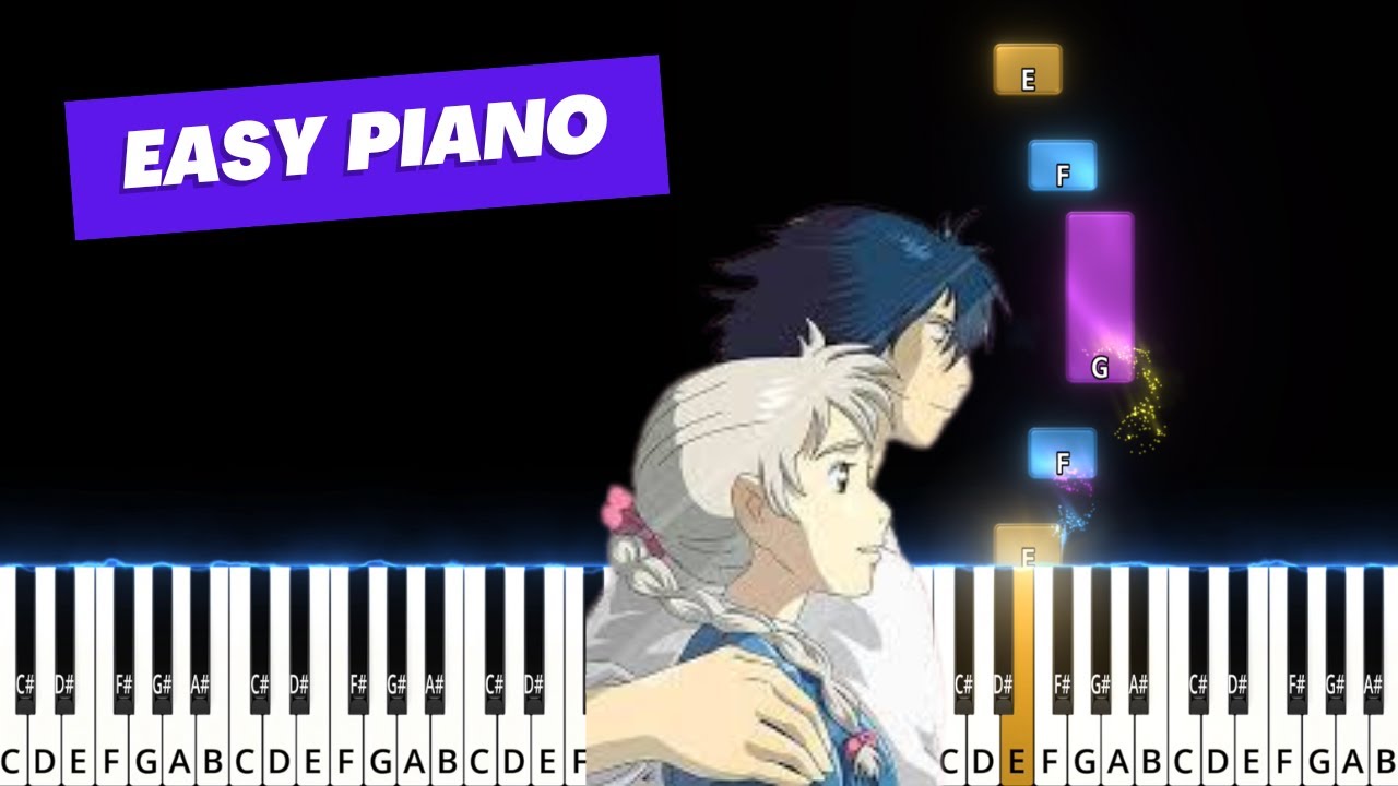 🎹 HOWL'S MOVING CASTLE THEME | EASY PIANO TUTORIAL 🎵 | Step-by-Step ...