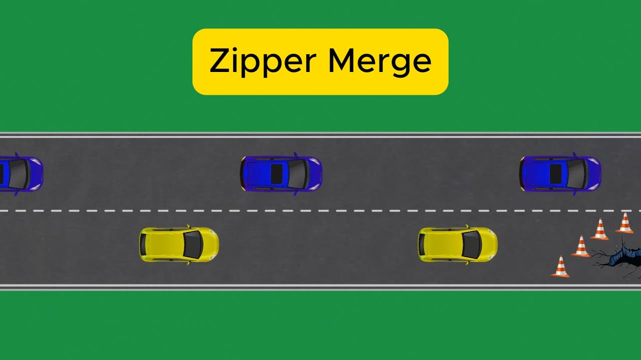 Zipper Merge. Simplified demonstration. - YouTube