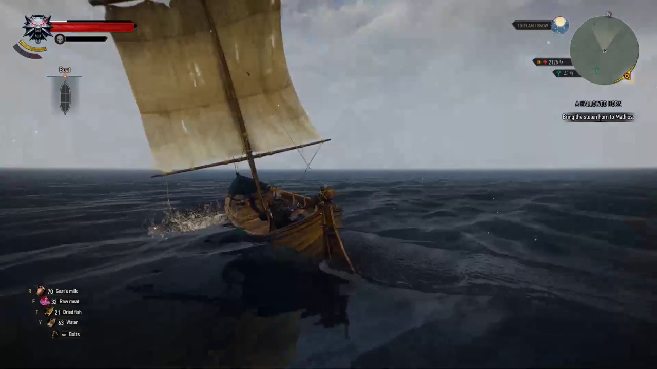TW3 wildhunt encounter giant whale - YouTube