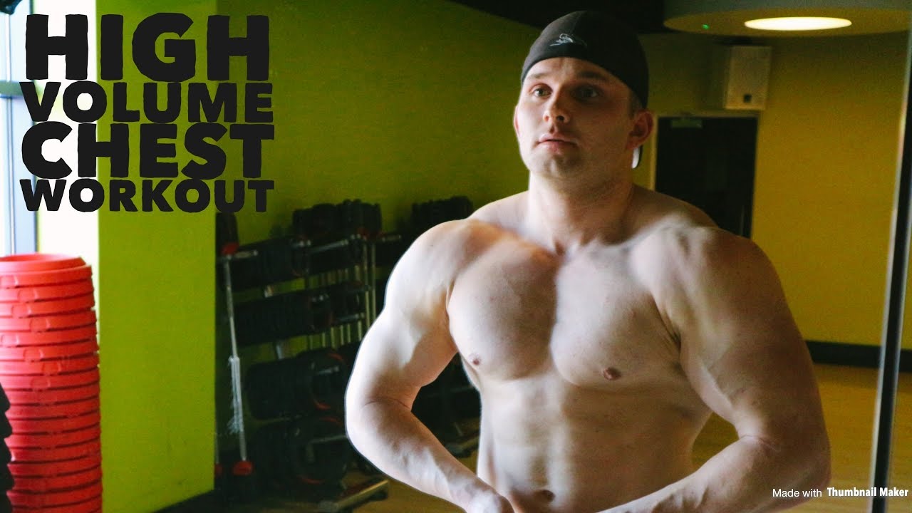 High volume chest workout - YouTube