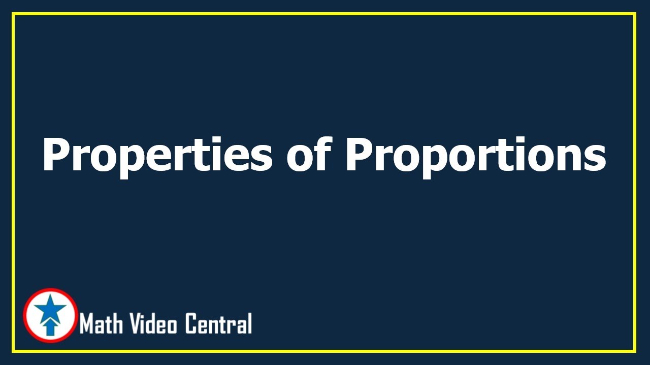 Properties of Proportions | Geometry - YouTube