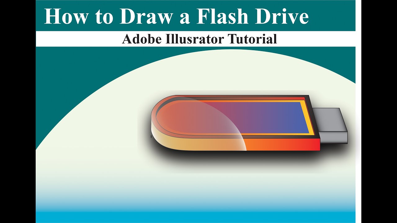 How to draw a Flash drive - Adobe illustrator Tutorial - YouTube