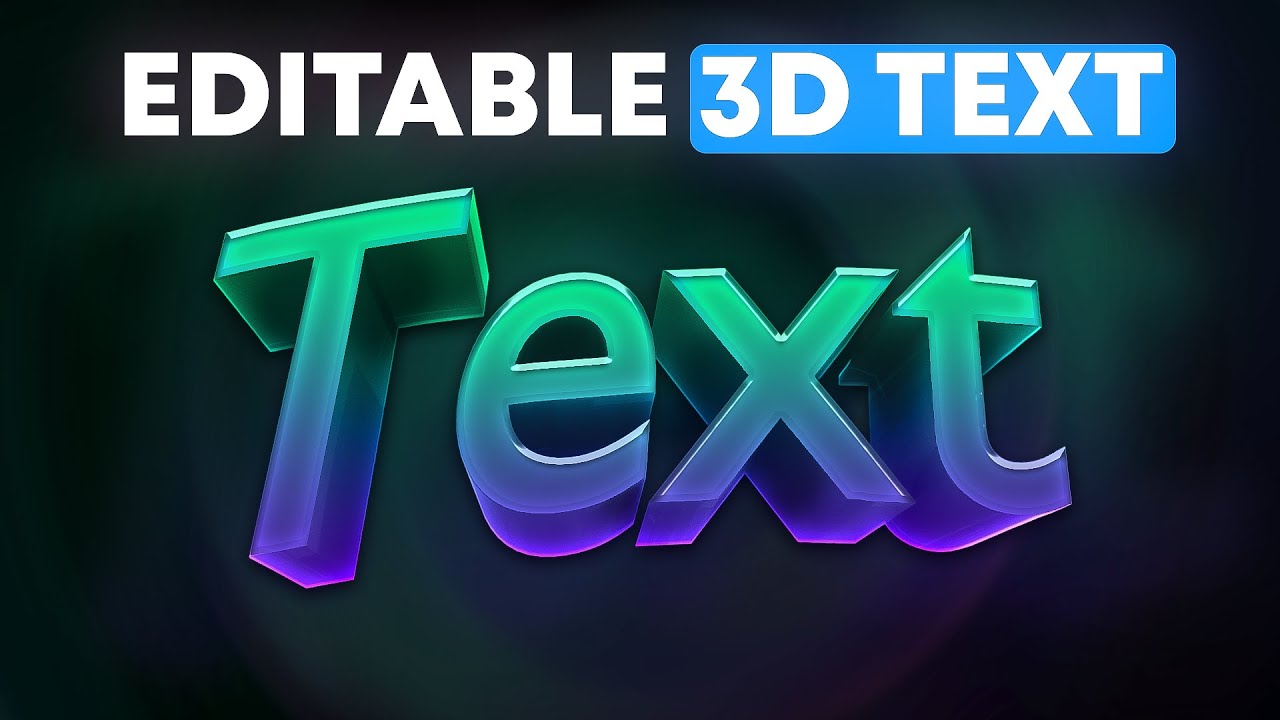 THE EASIEST 3D TEXT TUTORIAL 2025 *FREE* - YouTube