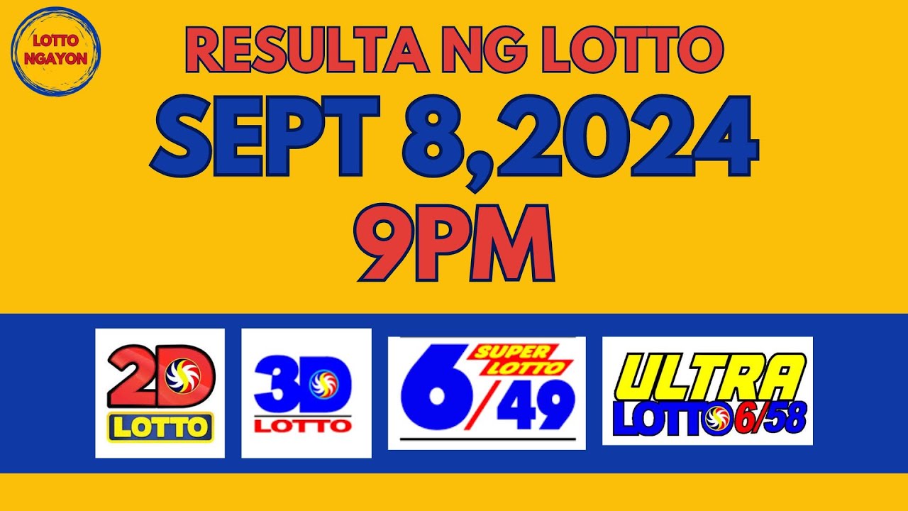 9PM Lotto Result Update Today Sept 8, 2024, PCSO Complete - YouTube