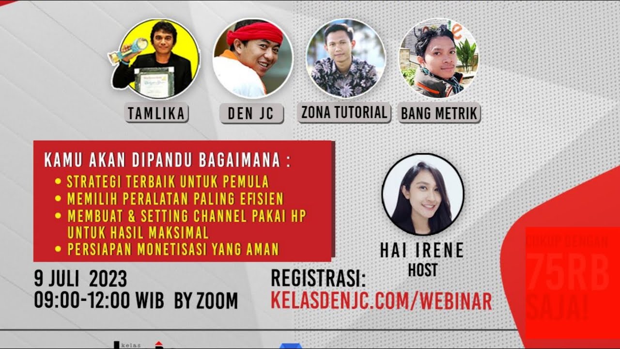 Info BARU Untuk Pemula ! Webinar Bikin Channel Rutin Gajian Modal HP - YouTube
