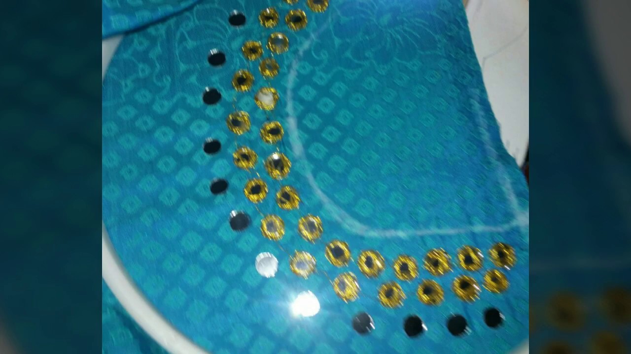 MACHINE EMBROIDERY: MIRROR WORK SM FASHIONS - YouTube
