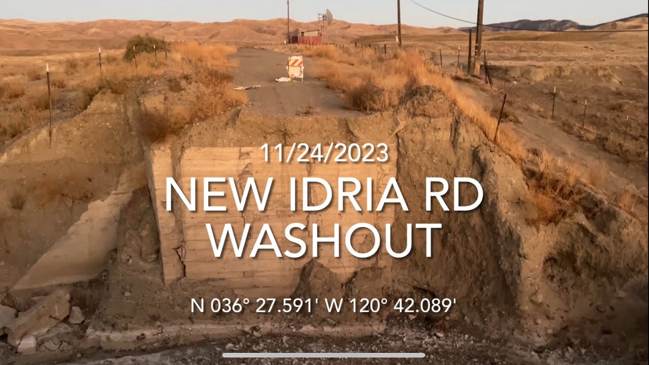 2023-11-24 New Idria Rd Washout - YouTube