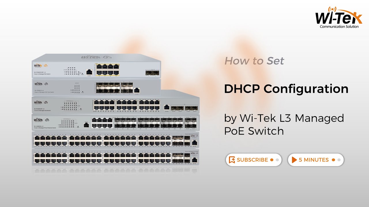 How to Set DHCP Configuration by Wi-Tek L3 Managed PoE Switch? - YouTube