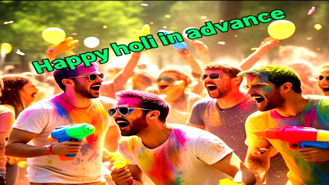 Happy holi in advance 🎈🎈 #live #holi #advance - YouTube