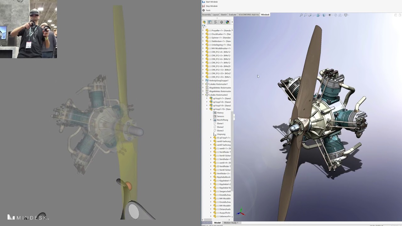 Collaborative design review in VR with Mindesk + SolidWorks 2019 - YouTube