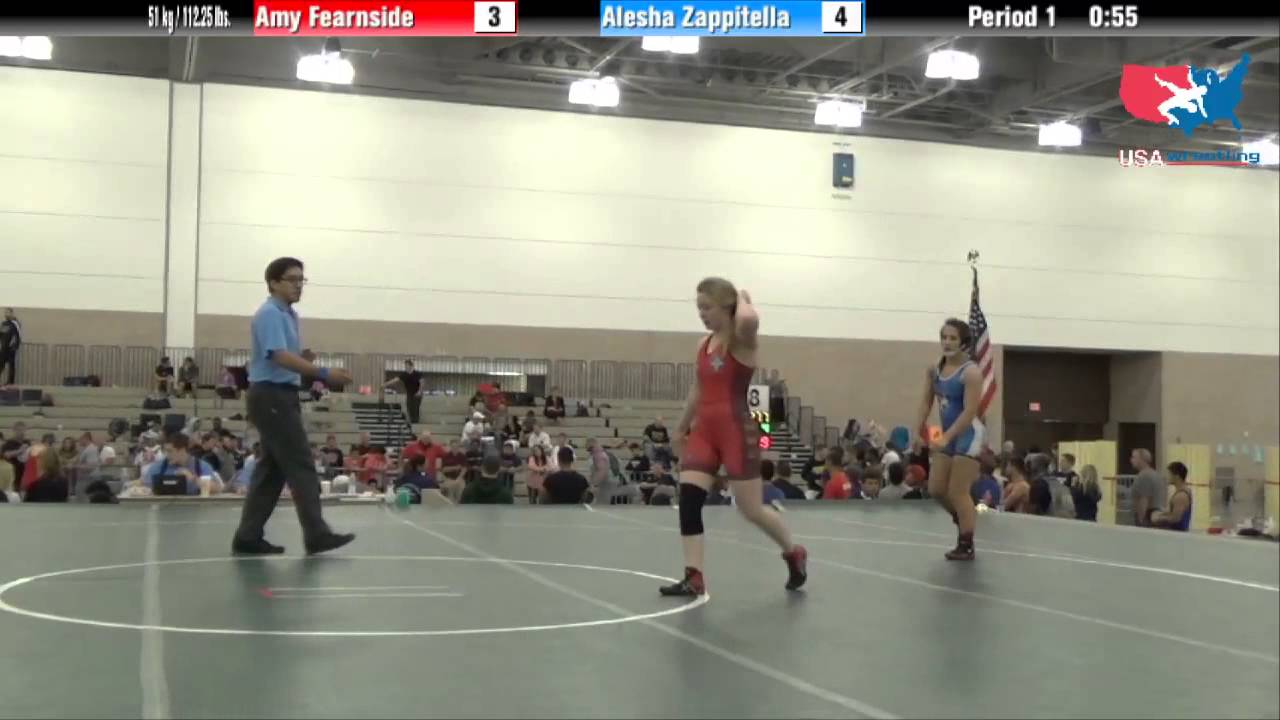FILA Junior 51 kg / 112.25 lbs. - Amy Fearnside vs. Alesha Zappitella ...