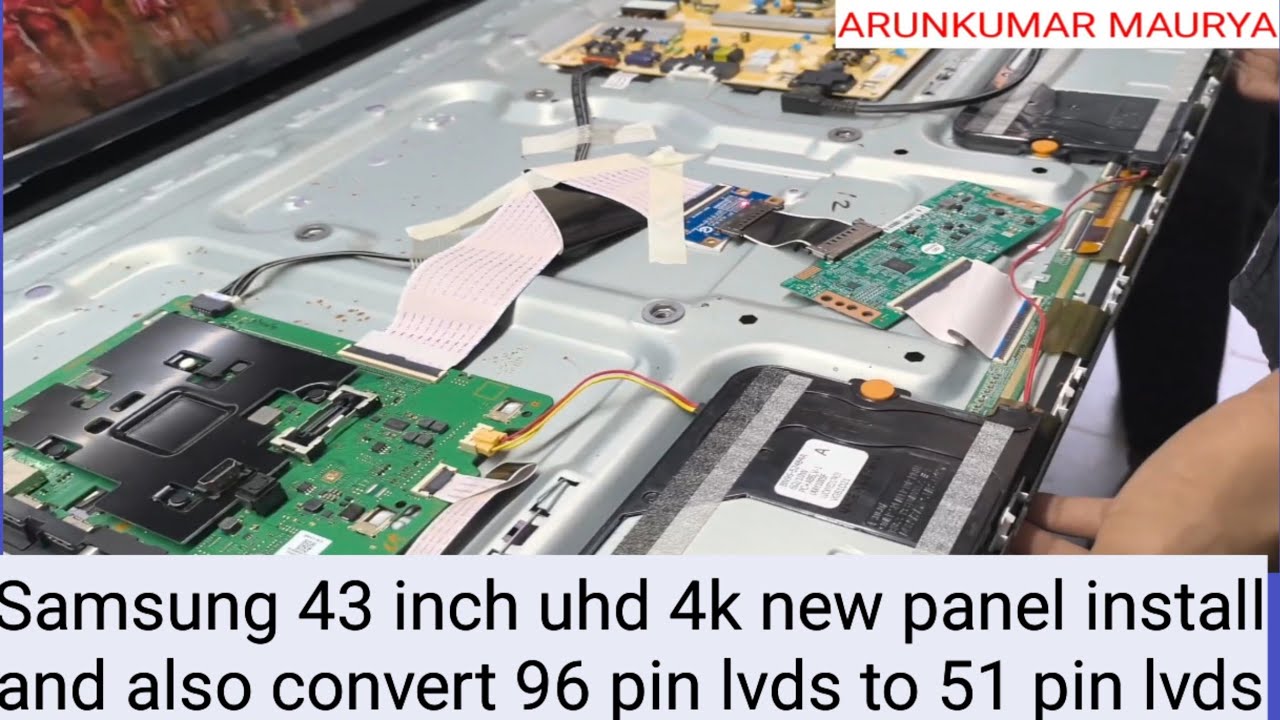 samsung 43 inch uhd convert 96 pin 4k lvds to 51 pin 4k lvds - YouTube