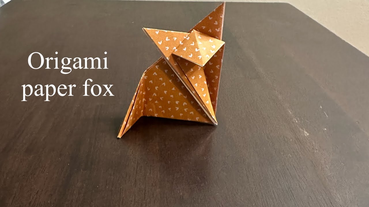 How to make a fox with origami paper - YouTube