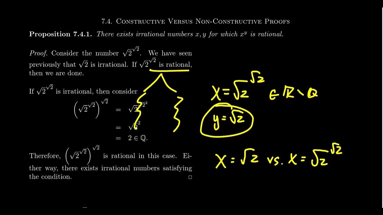 Constructive versus Nonconstructive Proof - YouTube