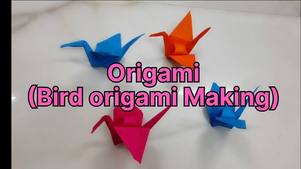 Origami (Bird origami Making) காகித பறவை - YouTube