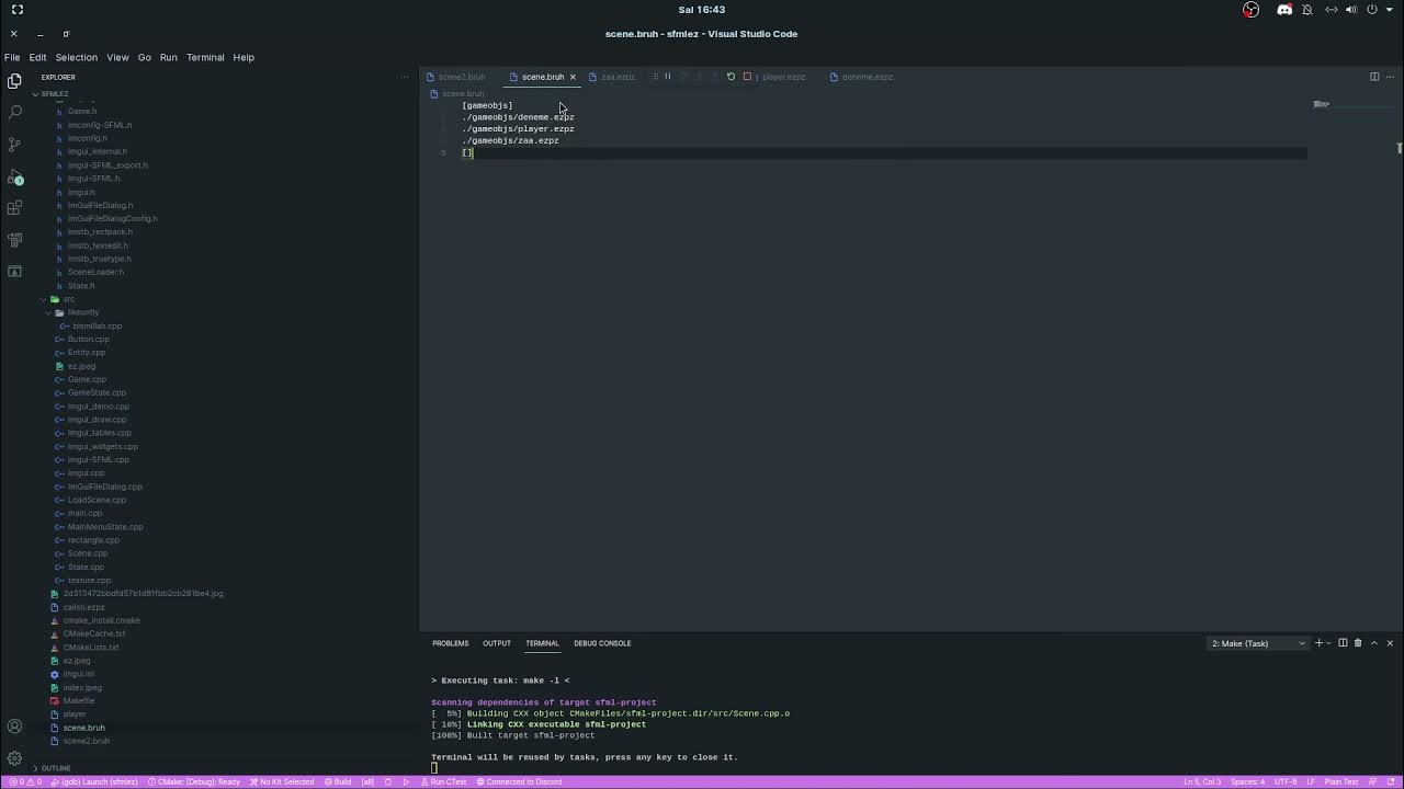 sfml imgui and box2d game engine (so simple) - YouTube