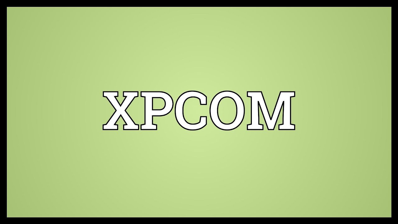XPCOM Meaning - YouTube