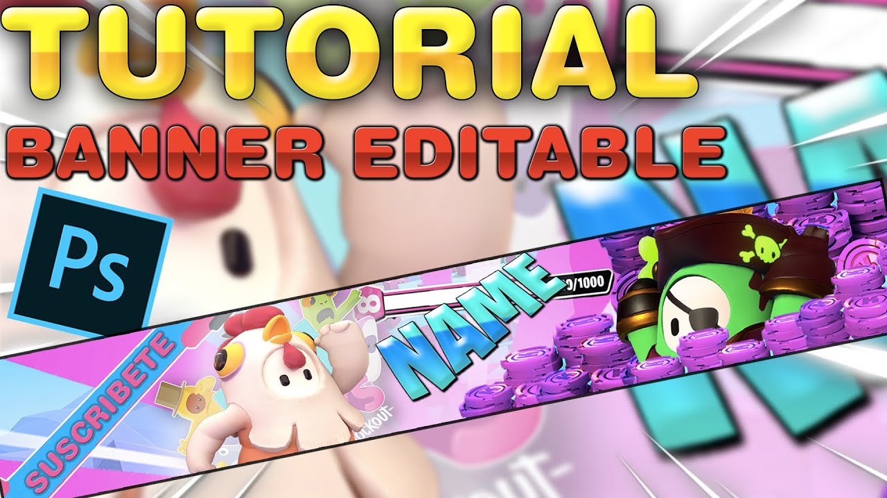 CÓMO hacer un BANNER de FALL GUYS🚀 Tutorial! - YouTube