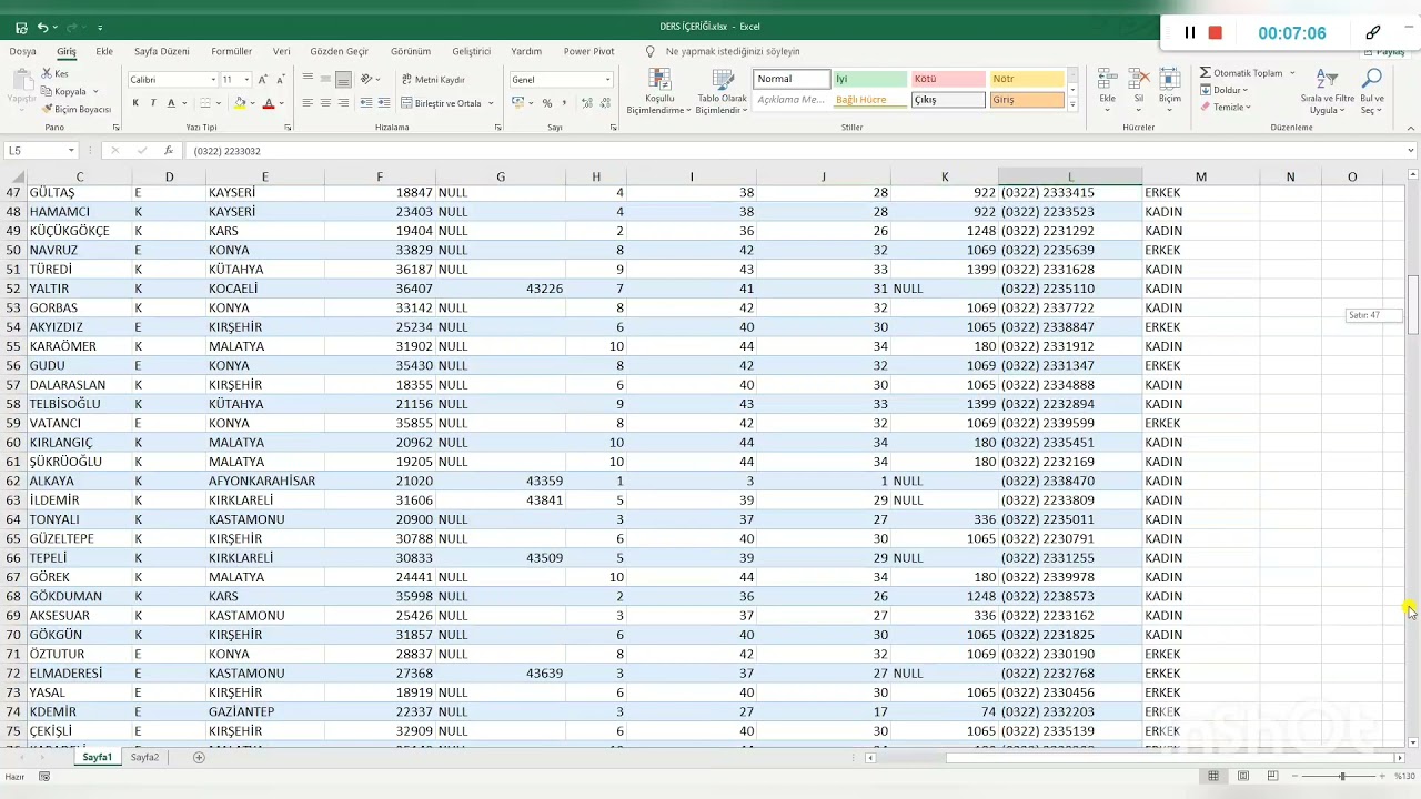#excel Tablo Yapma - Dinamik Tablo Oluşturma - YouTube