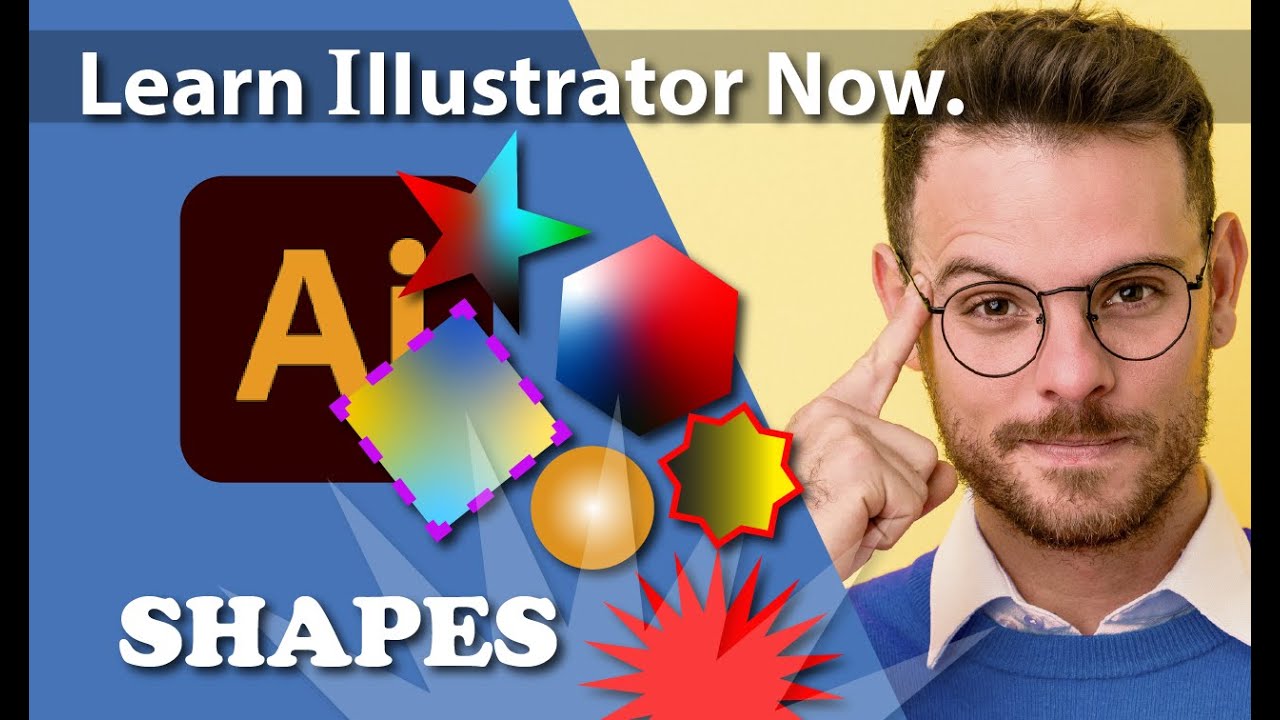 Adobe Illustrator Tutorial | Beginners Guide/Examples | Shapes - YouTube