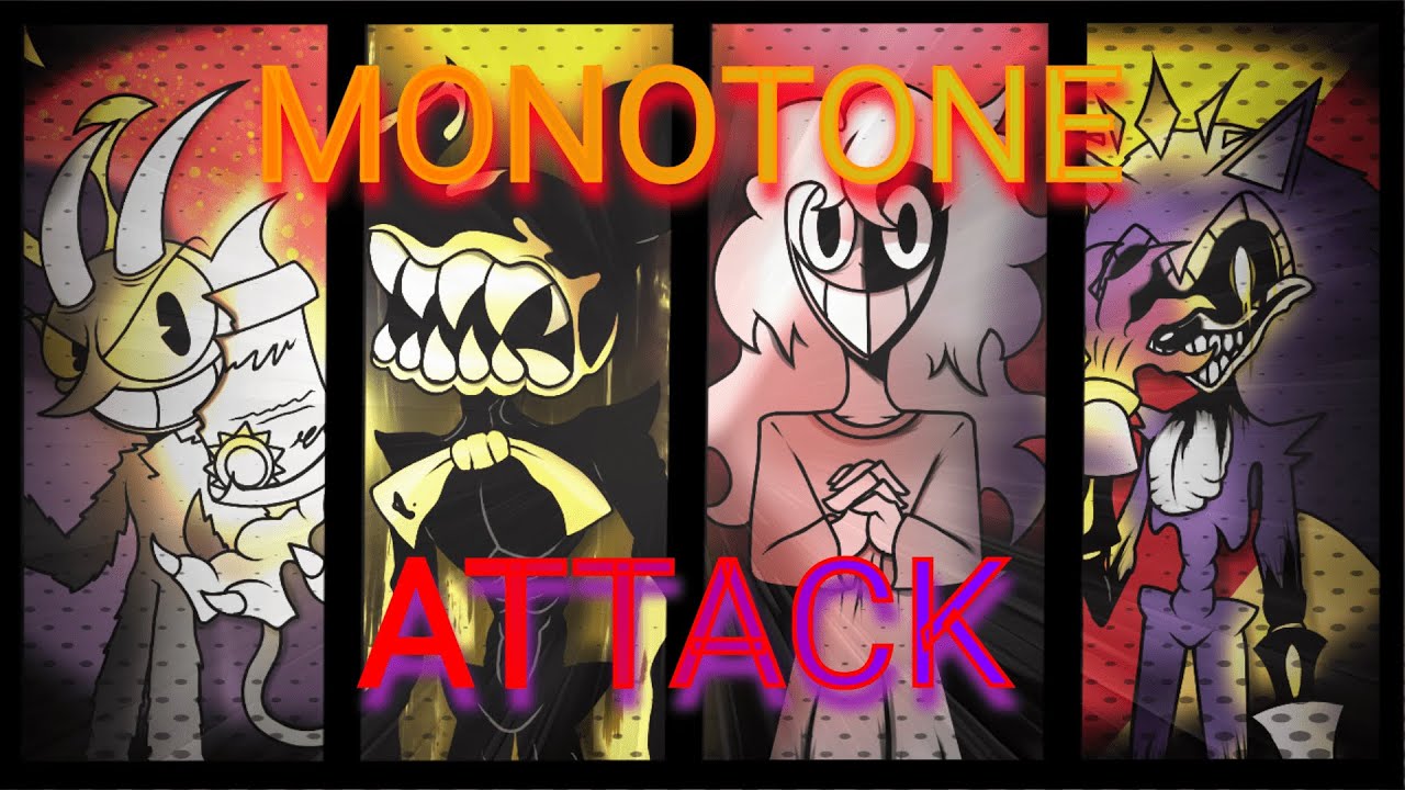 FNF | Monotone Attack sang by a bunch of tyrants - YouTube