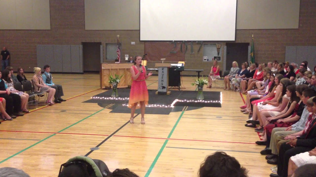 Emily 8th Grade Graduation Solo - YouTube