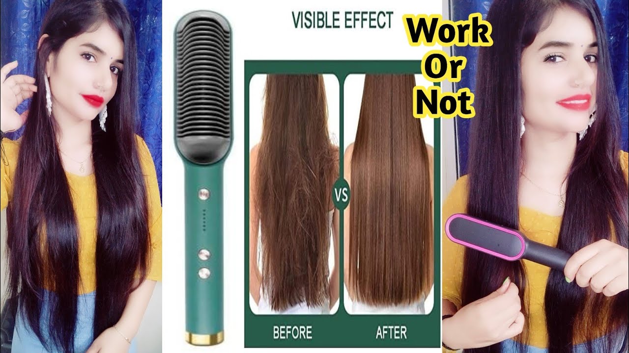 Hair Straightener Comb | Viral Hair Straightener Brush | Tried Viral ...