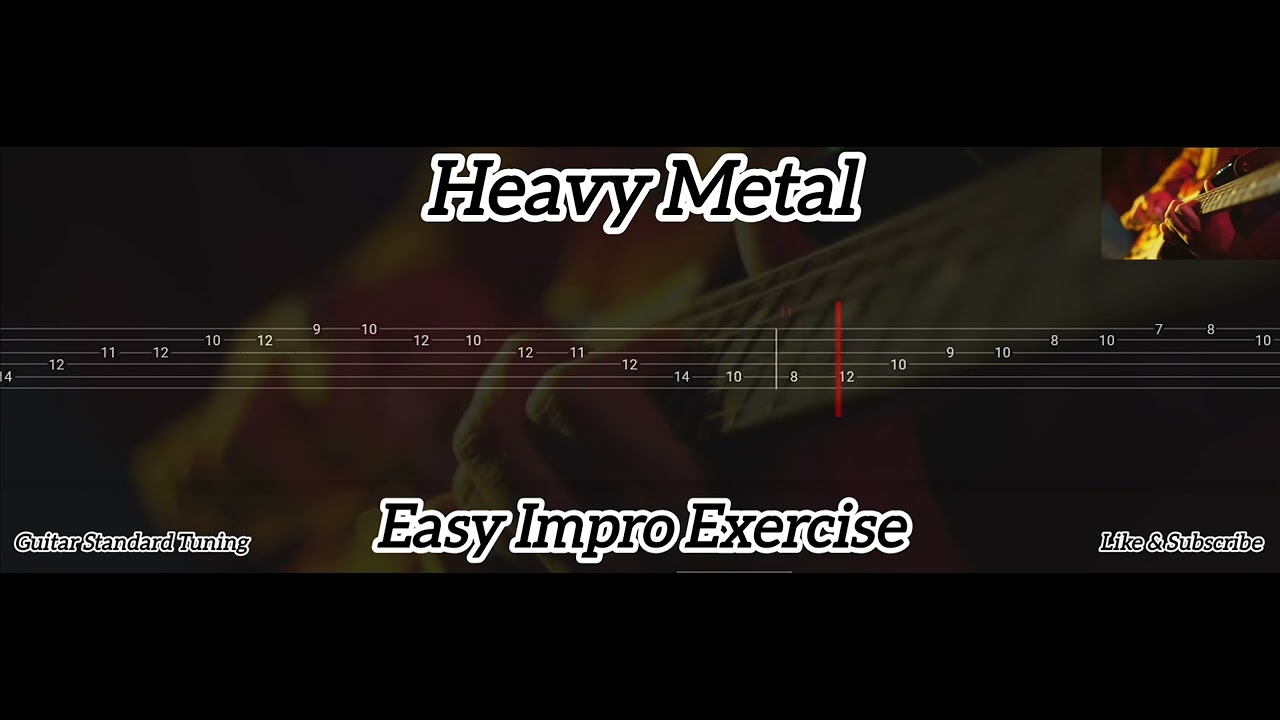 Heavy Metal - Easy Impro Exercise ( Tab Guitar ) - YouTube