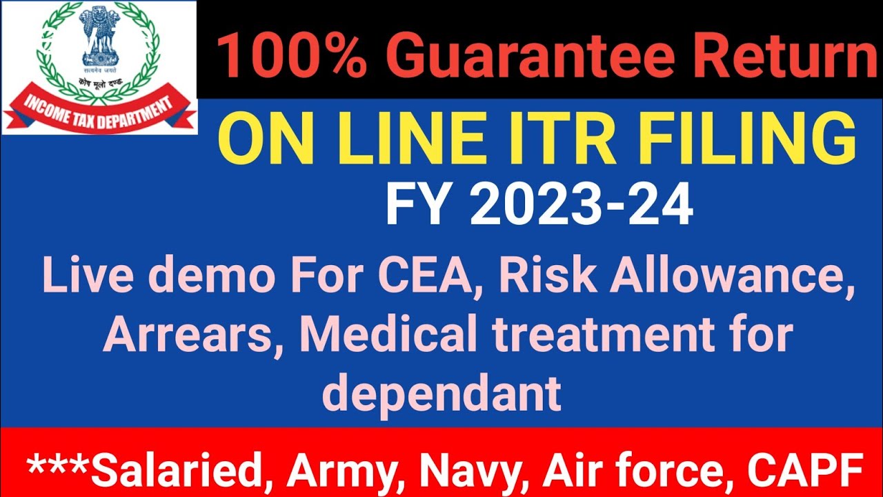 Online ITR Filing 2023!100% Guarantee Returns! How to file E filing ...